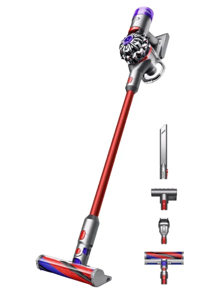 Dyson V8 Slim Fluffy Nickel/Red