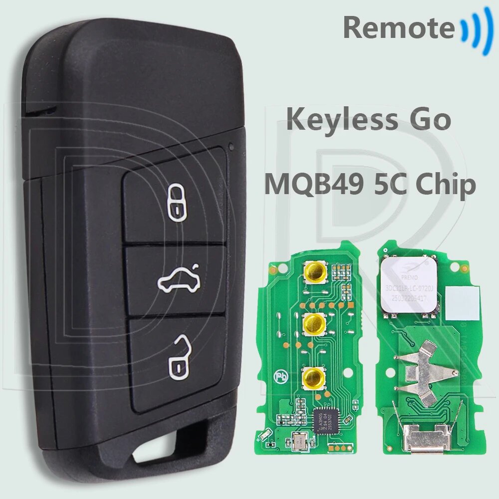 Оригинальный чип DR/AFM 3GD 959 752 5C/MQB49 434 МГц для бесключевого доступа к Black 5C 434 Key