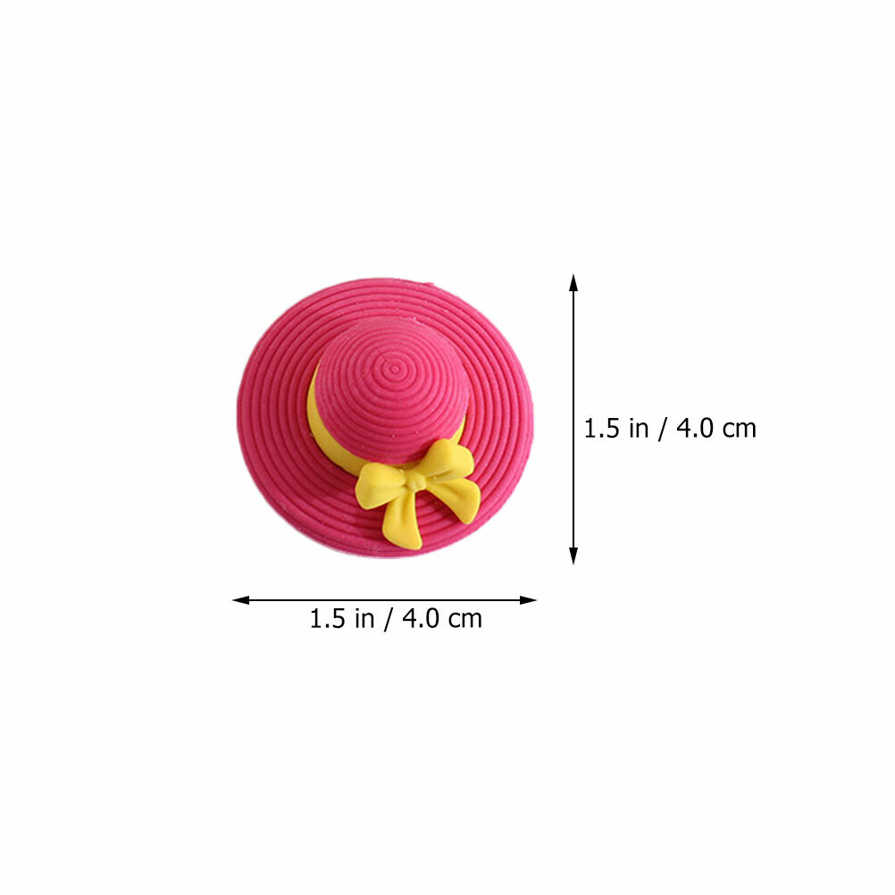 15 Штук Милые Стирашки В Форме Соломенной Шляпы Для Девочек Порtable 4X2.5X2.5CM