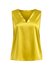 Топ iBlues Satin-finish V-neck top, размер 40, желтый