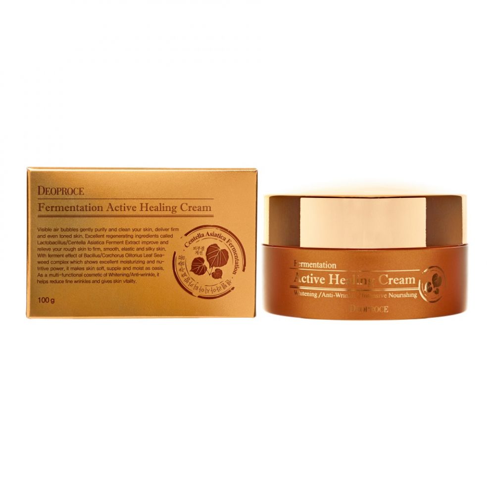 Крем для лица питательный кислородный DEOPROCE FERMENTATION ACTIVE HEALING CREAM 100 гр.