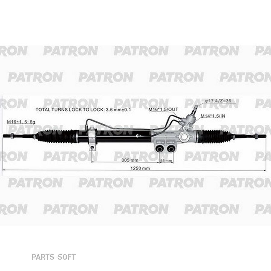 PSG3127 PATRON Рейка рулевая NISSAN ARMADA (TA60) 06- INFINITI QX56 03- PSG3127 PATRON Рейка рулевая от официального дистрибьютора, PATRON, артикул PSG3127