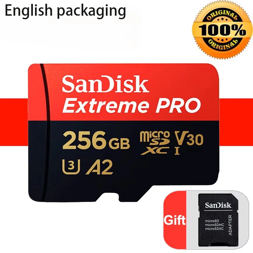 SanDisk Extreme PRO 256GB Micro SD V30 XC I A2