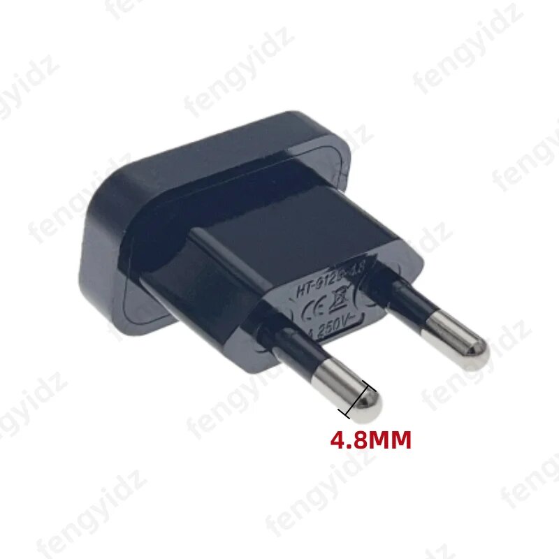 Электрический адаптер Fengyidz CN/US на EU Серый, 4.8Pin Black