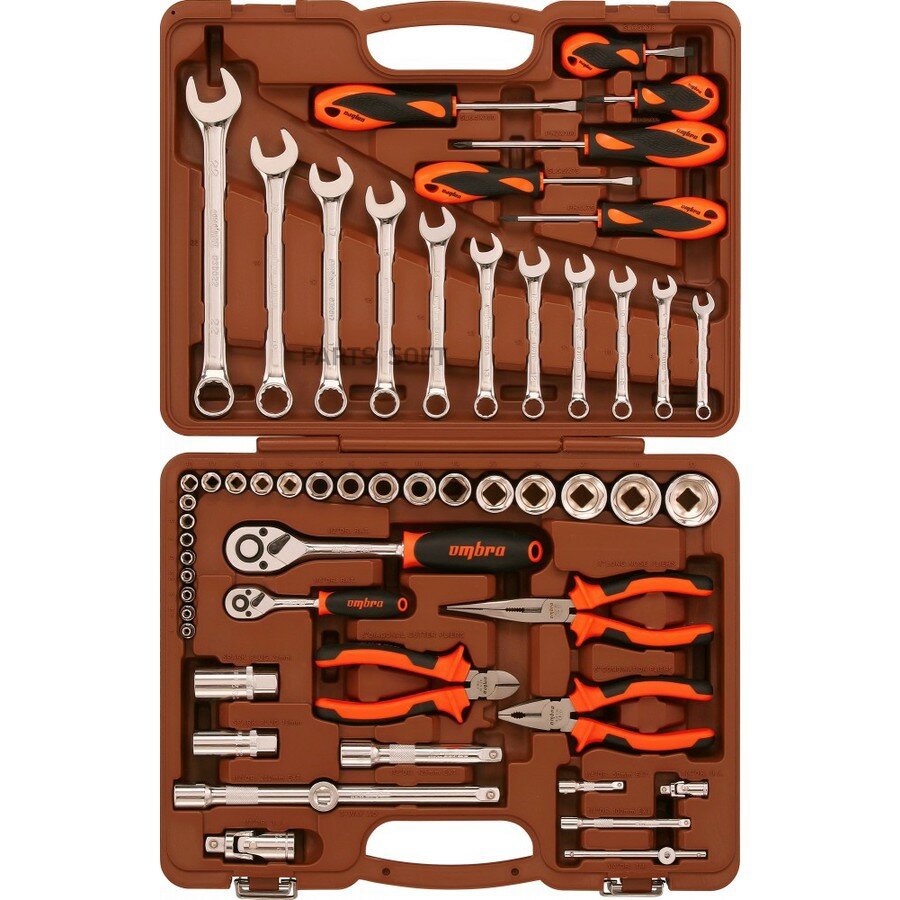 Набор инструмента 55 пр. 1/2" 1/4" 6 гр. Ombra OMBRA OMT55S | цена за 1 шт