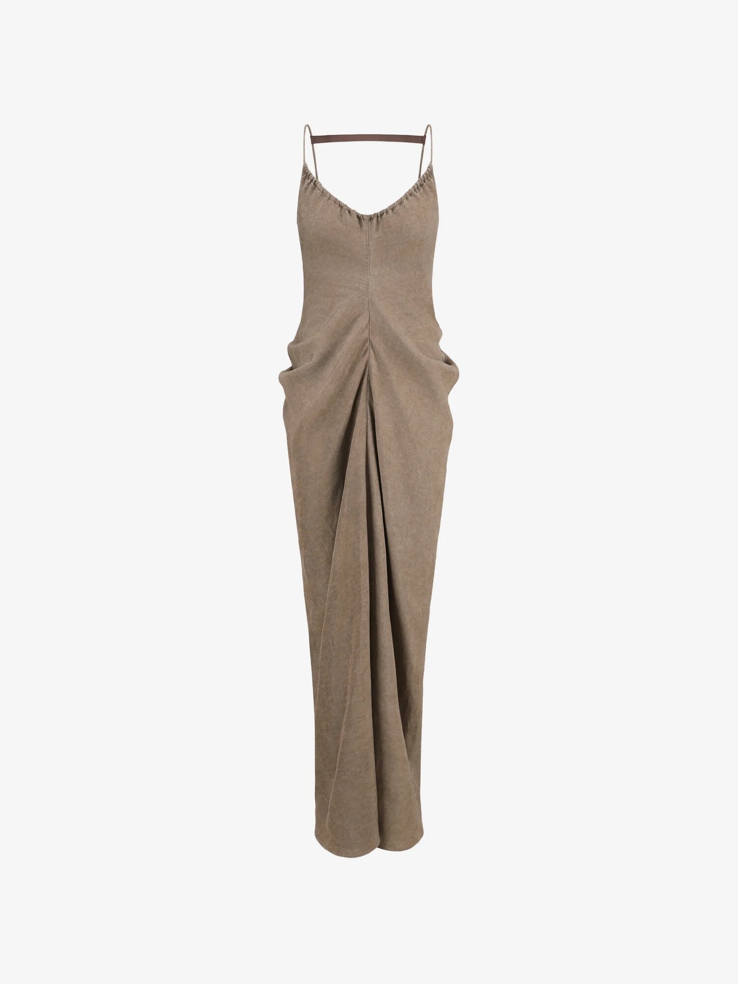 Платье OUDE WAAG Washed halter-neck draped maxi dress