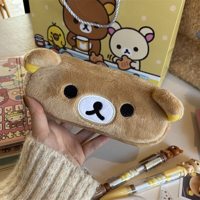 Пенал Rilakkuma в японском стиле в горошек, стильный высококачественный дизайн, нишевая коробка для канцелярских