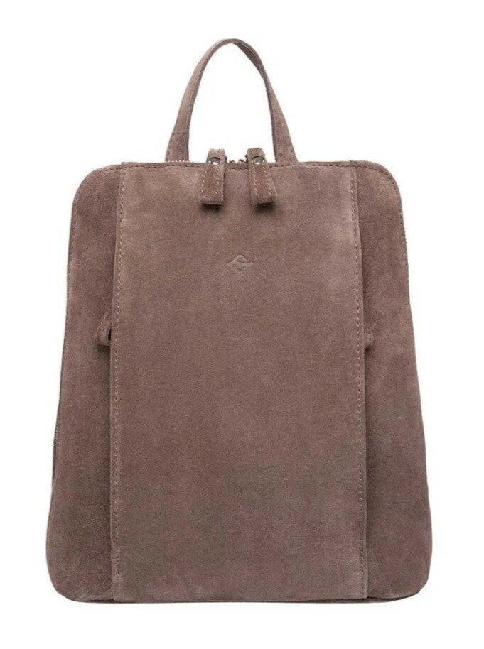 Рюкзак LAKESTONE Sable Taupe, 100 % натуральная замша, перегородка в отделении