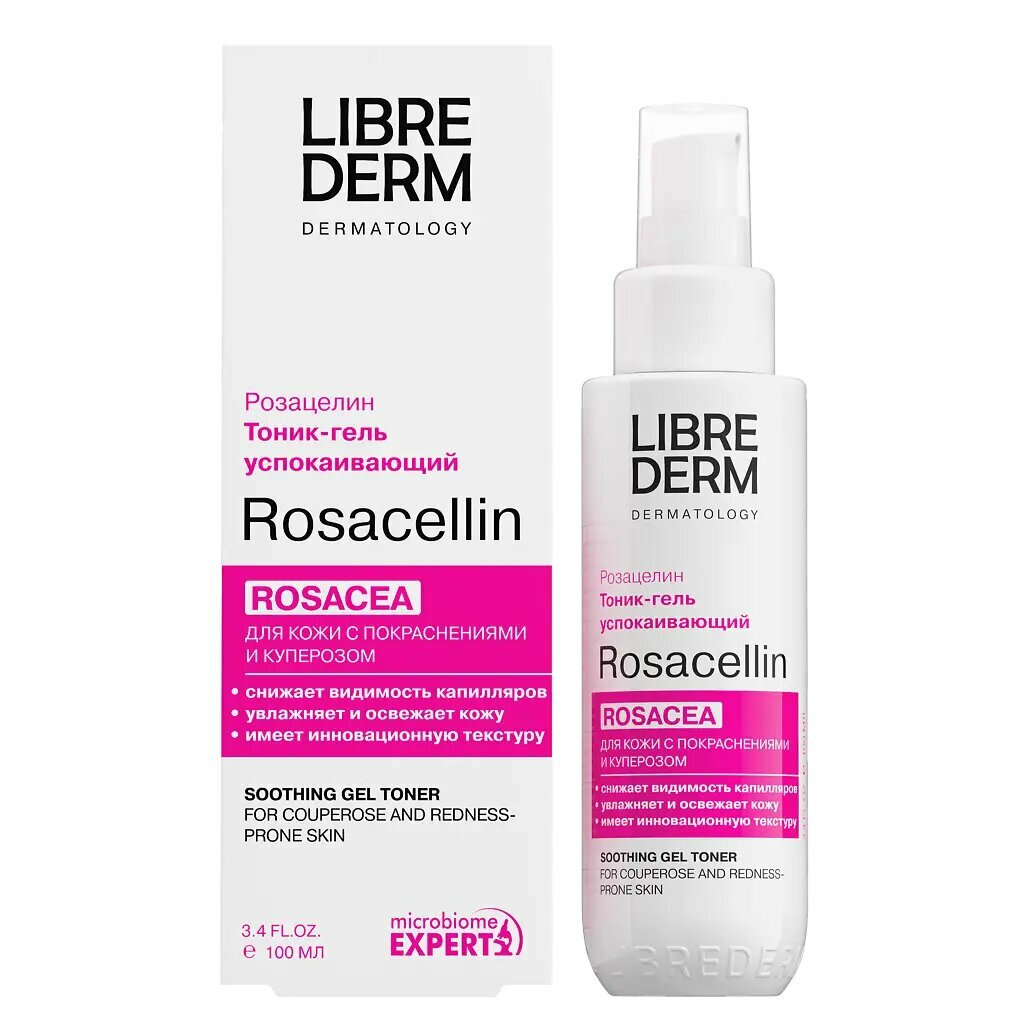 Либридерм (Librederm) Rosacellin Тоник-гель успокаивающий 100 мл 1 шт