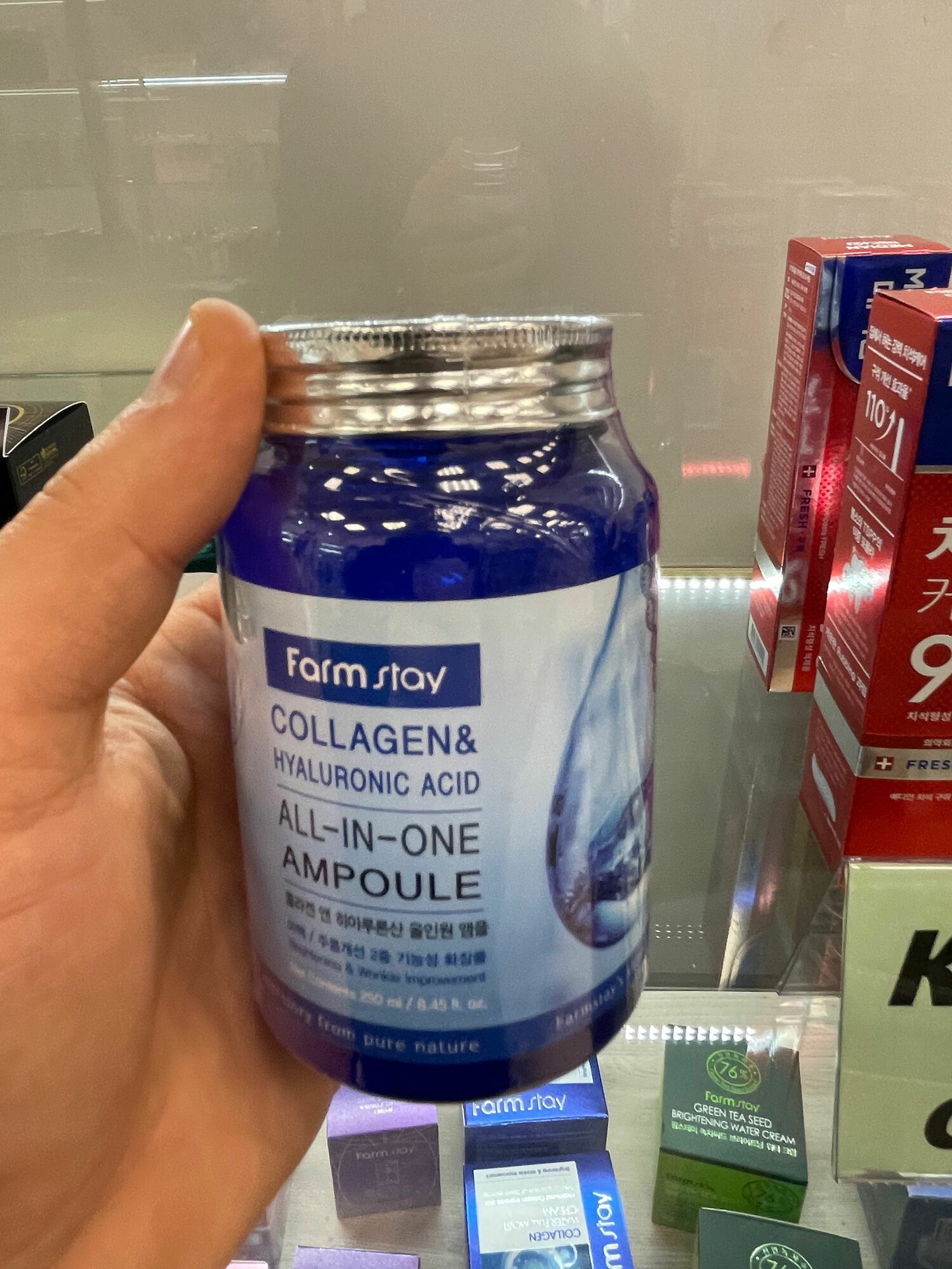Collagen & Hyaluronic Acid All-In-One Ampoule FarmStay корейский мощное увлажнение и лифтинг 250 мл