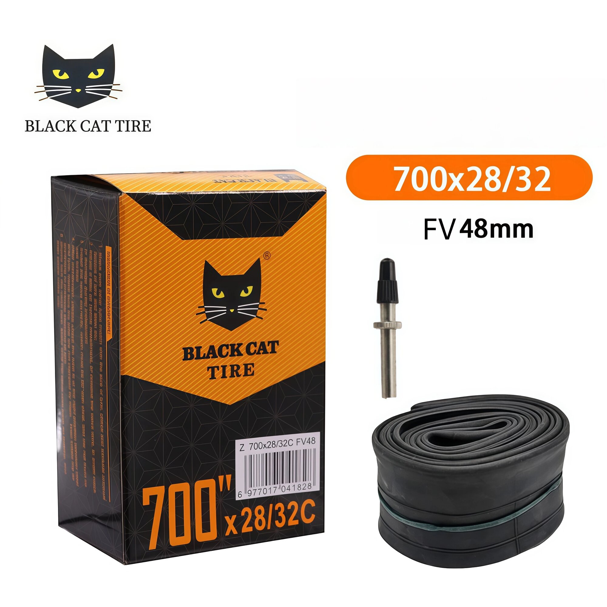 Велосипедная камера Black Cat 700x28/32 FV48mm
