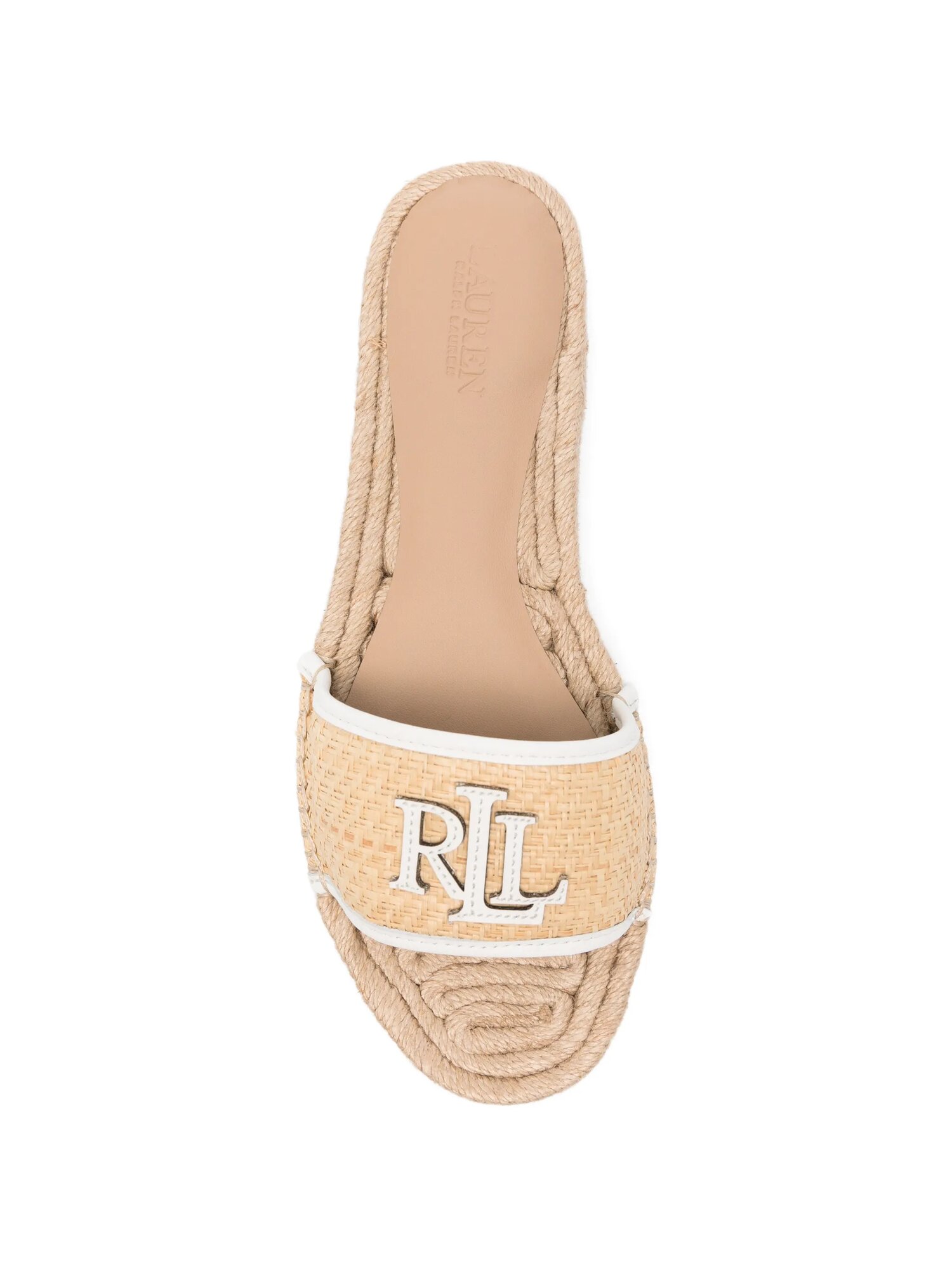 Эспадрильи Lauren Ralph Lauren Logo-plaque raffia espadrilles, размер 8.5, разноцветный — фото 1