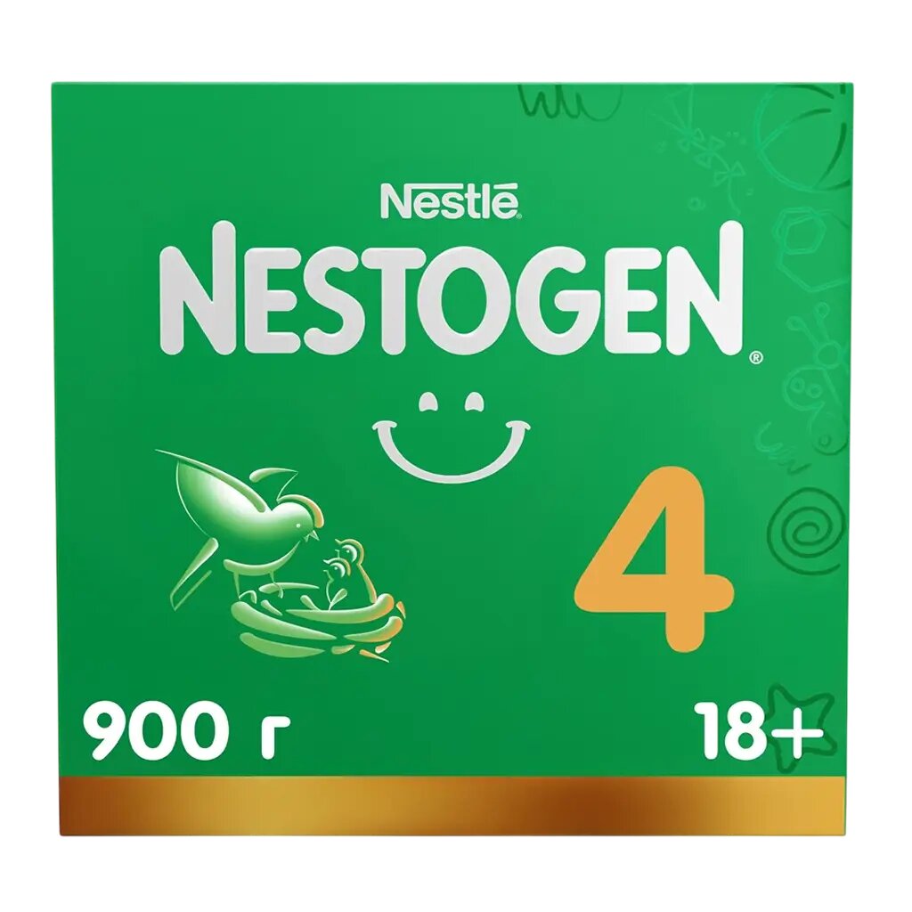 Nestogen 4 Детское молочко с пребиотиками и лактобатериями L.Reuteri с 18 мес 900 г 1 шт