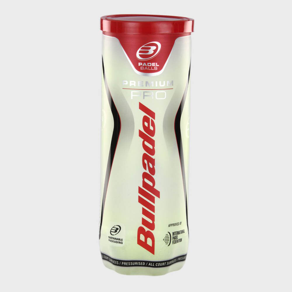 Мячи для падела BULLPADEL Premium PRO, одобрены FIP, упаковка 3 мяча