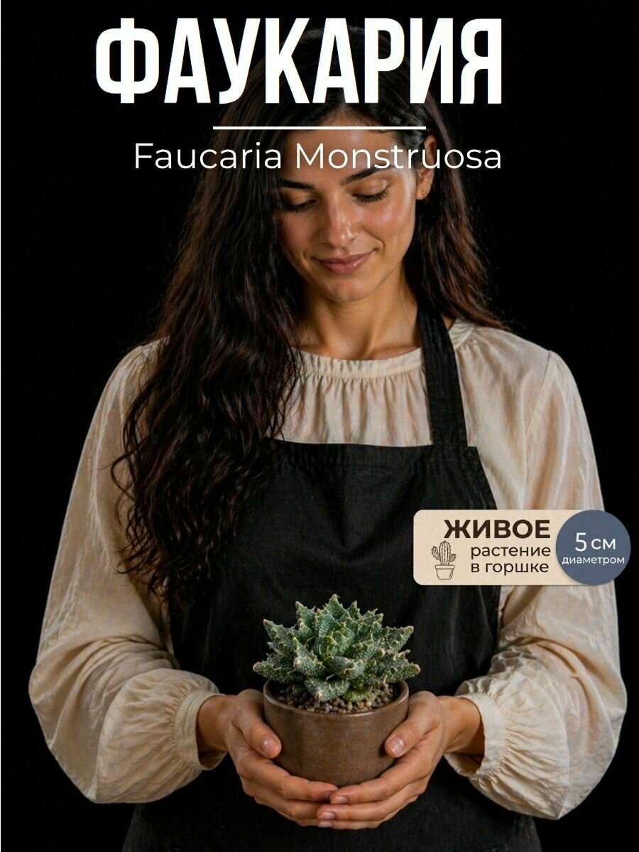 Фаукария Монстроза (Faucaria Monstruosa) D5см, суккулент в горшке