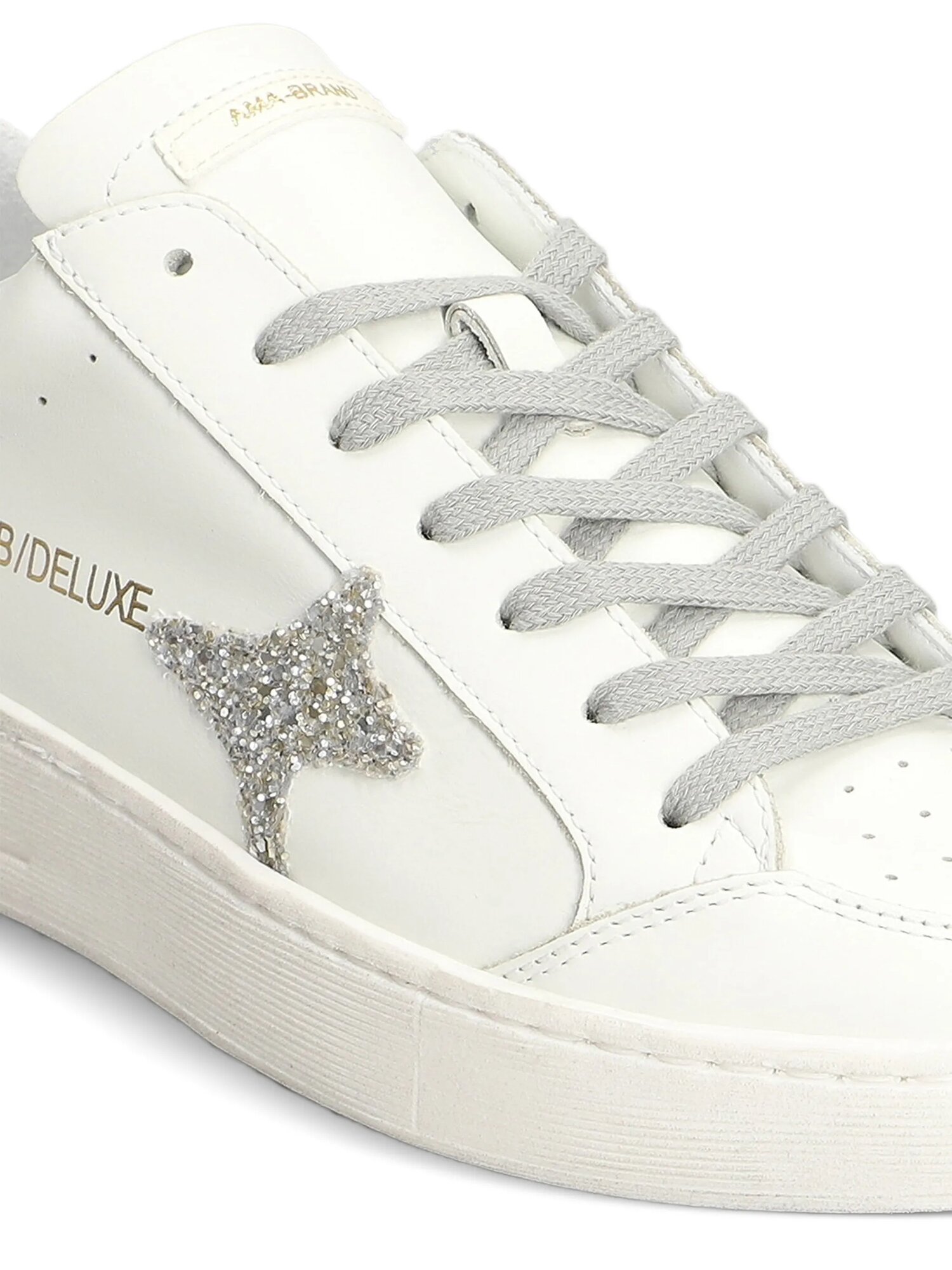 Кроссовки AMA Brand Glitter-star sneakers, размер 39, бежевый/белый — фото 1