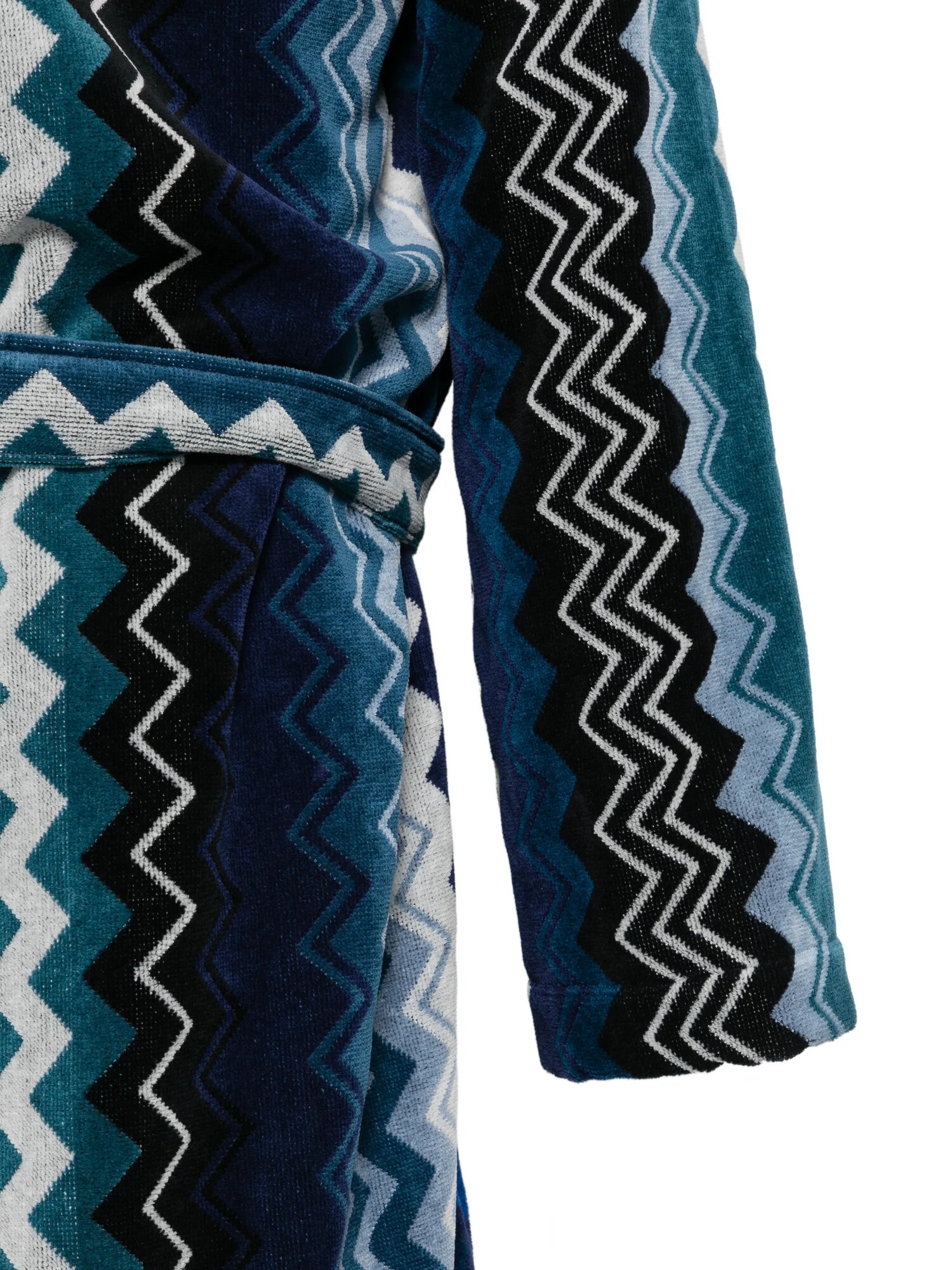 Халат Missoni Home Zigzag-print hooded dressing gown, размер M, синий — фото 1