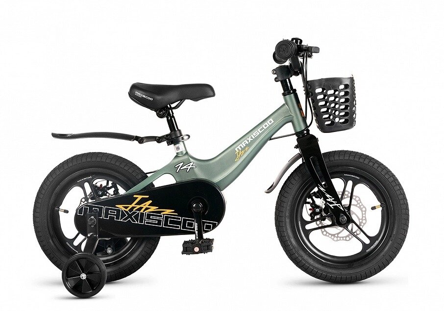 Велосипед MAXISCOO Jazz Pro 14" 2026 (требует финальной сборки), Цвет зеленый матовый