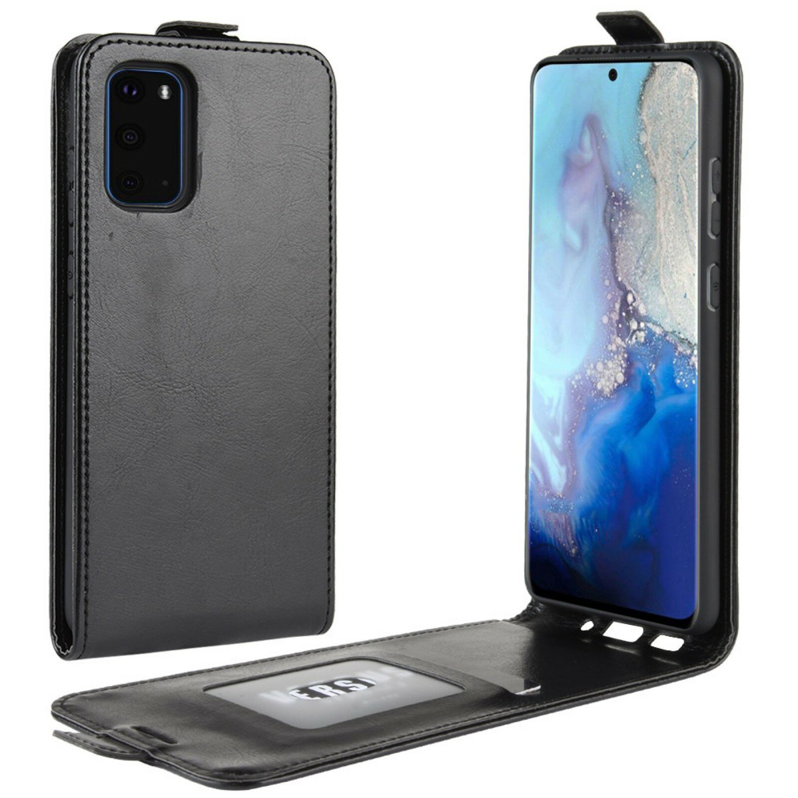 Чехол-флип MyPads для Samsung Galaxy A71 SM-A715F (2020) вертикальный откидной черный нескользящий