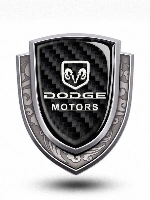 1 шт. Эмблема на задний багажник Dodge из пластика, клеевая основа, 7x5.5 см