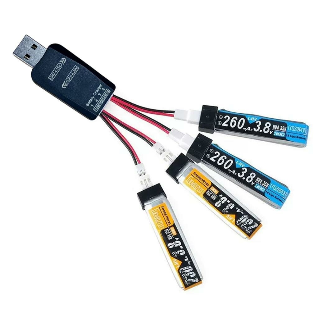 4-канальный USB-адаптер для зарядки аккумуляторов