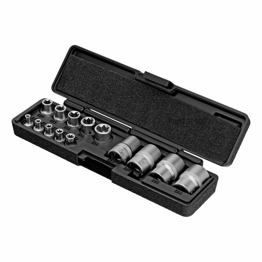 Набор головок TORX, 14 предметов, 1/4, 3/8, 1/2 от официального дистрибьютора, STELS, артикул 13675