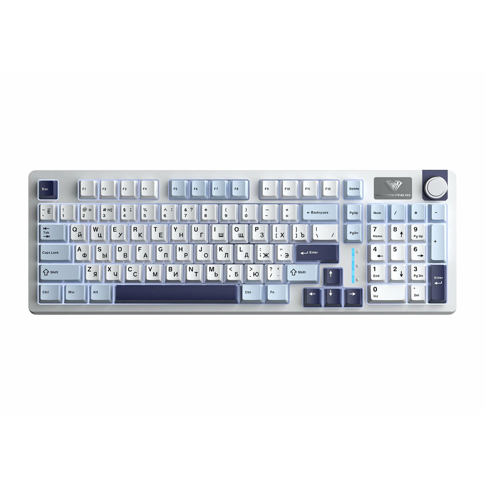 Механическая проводная клавиатура AULA S98 (Wired) Reaper Switches Russia light blue-white-black purple