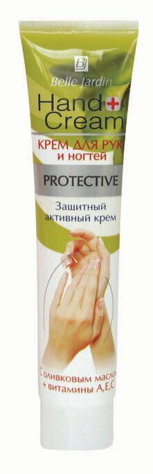 Belle Jardin Крем для рук и ногтей Protective, оливковое масло + витамины А, С, Е, защитный, 125 мл