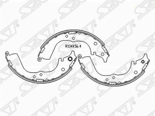 Колодки тормозные барабанные SAT ST-04495-26190 Toyota Hiace 89-04 / Granvia 95-02