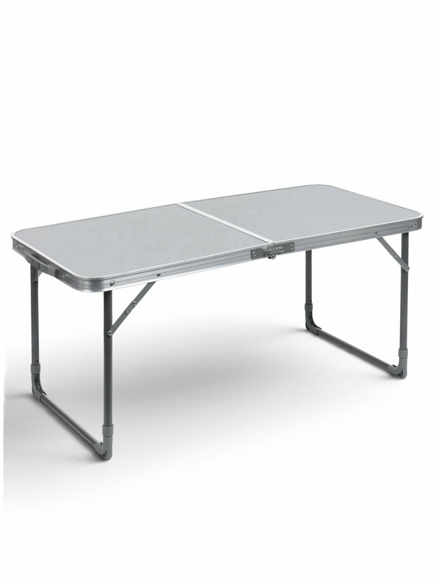 Стол складной ССТ-3, 102x50x44.5/61 см, металлик, цвет: серый
