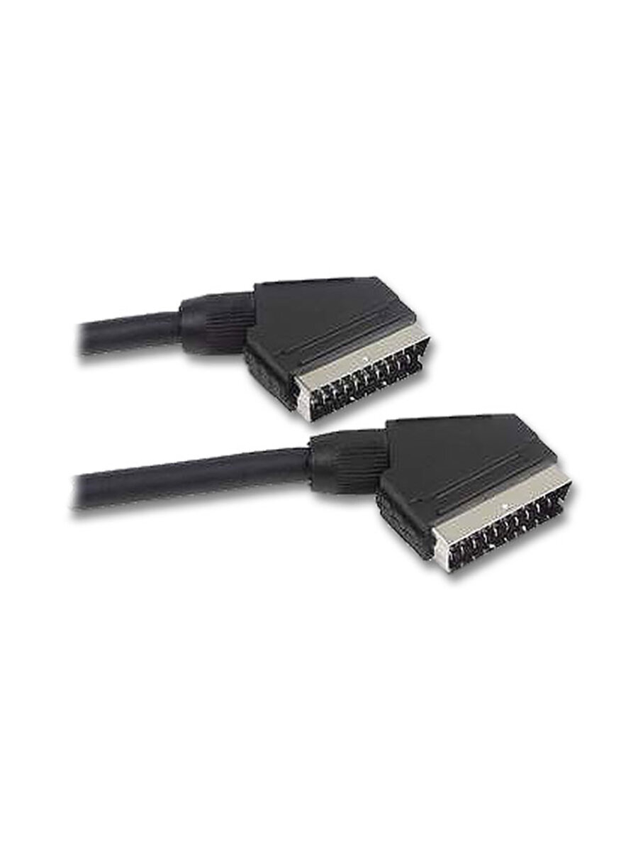 Кабель аудио-видео SCART (21pin) Plug/S-VHS Plug 6,8мм 2м черный Schwaiger