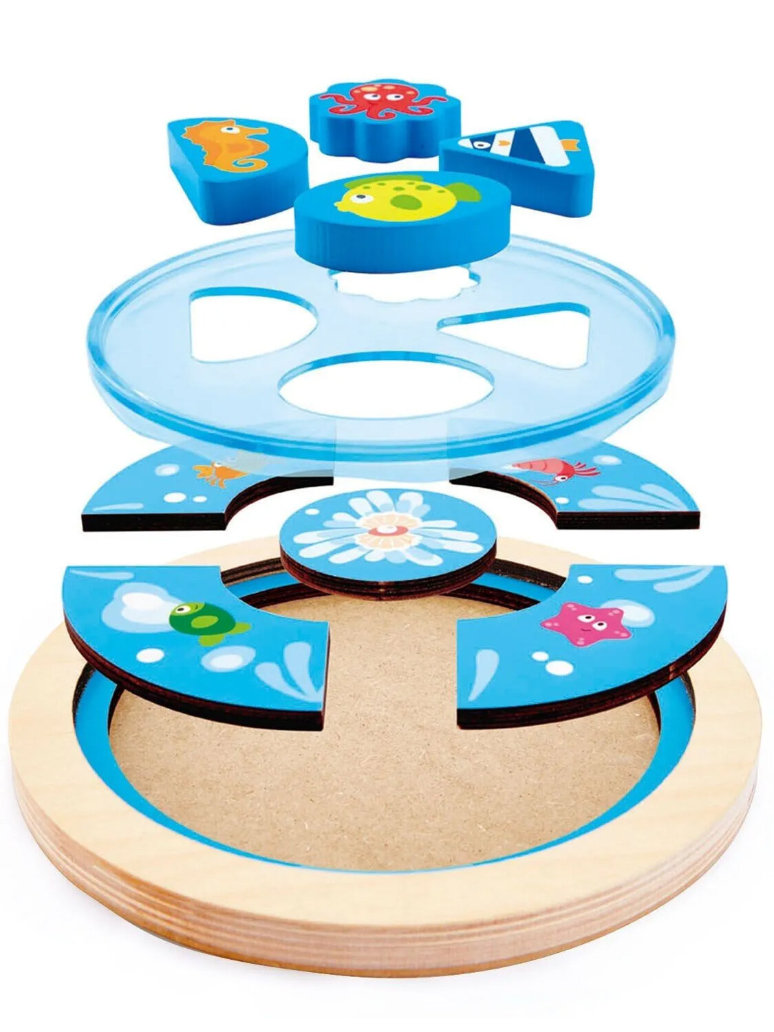 Вкладыши HAPE головоломка «Глубоководные существа» от 1 года / E1604_HP