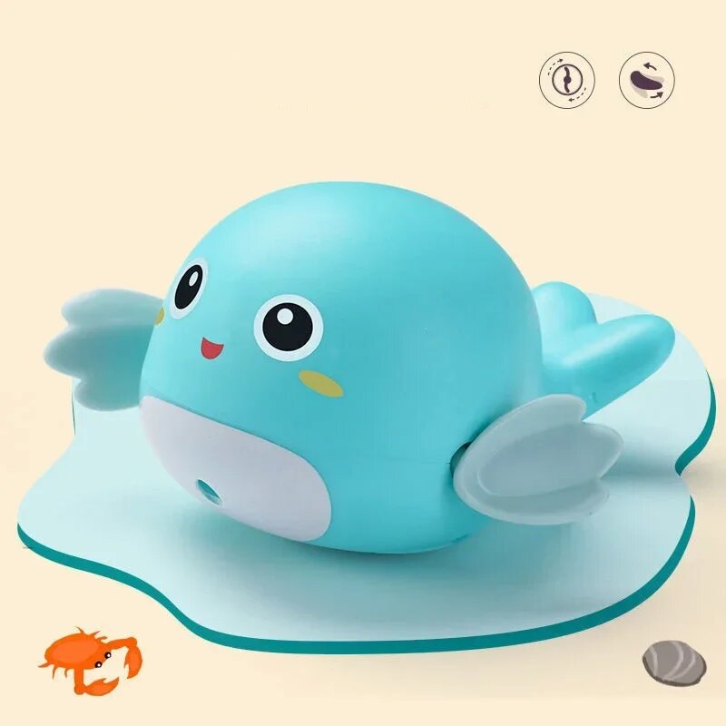 Заводные игрушки-животные для ванной для детей, забавные плавающие куклы для игр в воде, интерактивная игрушка для ванны и ду.