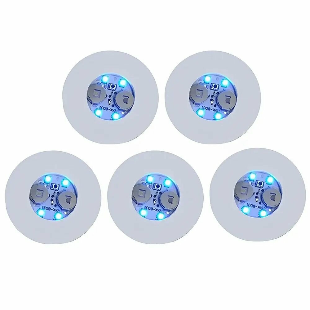5 светодиодных наклеек Blue White