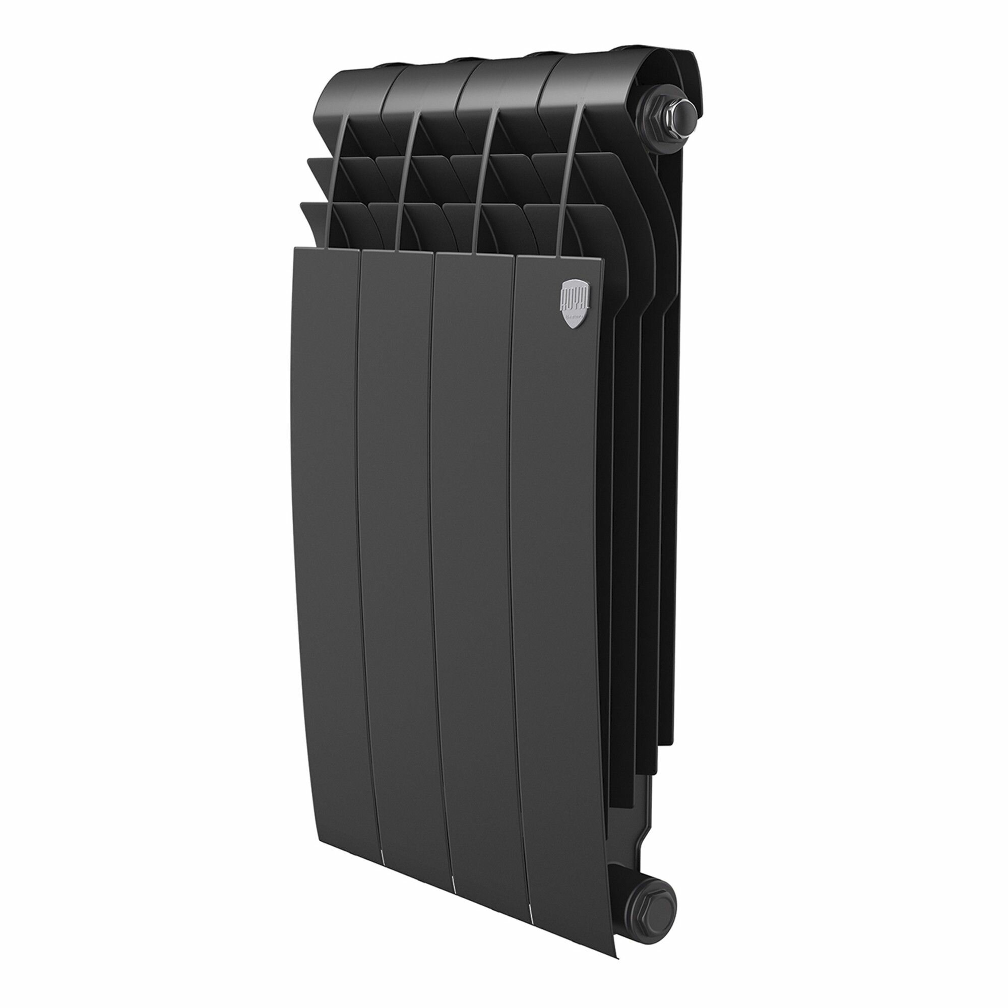 Радиатор биметаллический Royal Thermo BiLiner 500 /Noir Sable - 4 секц, боковое подключение
