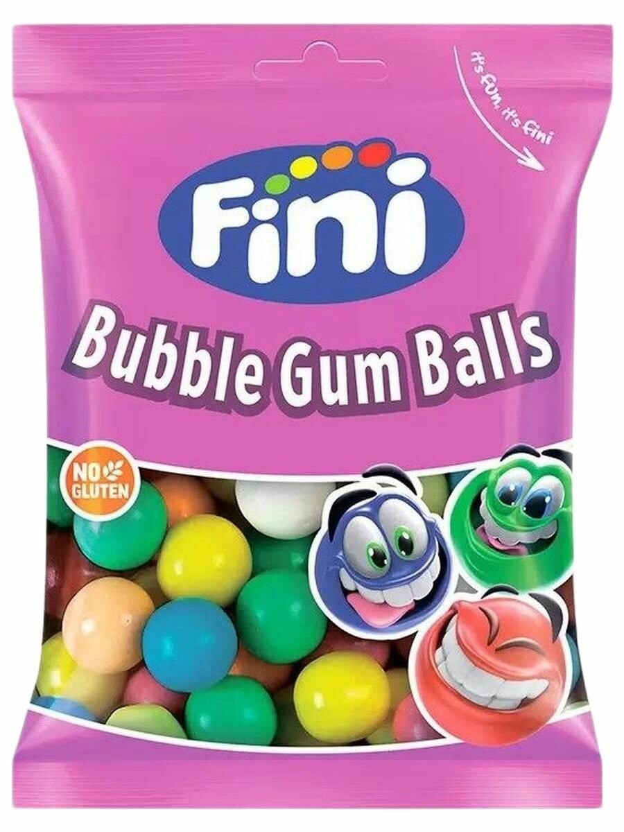 Жевательная резинка Fini Bubble gum balls Мячики мини 90 гр (3 шт)