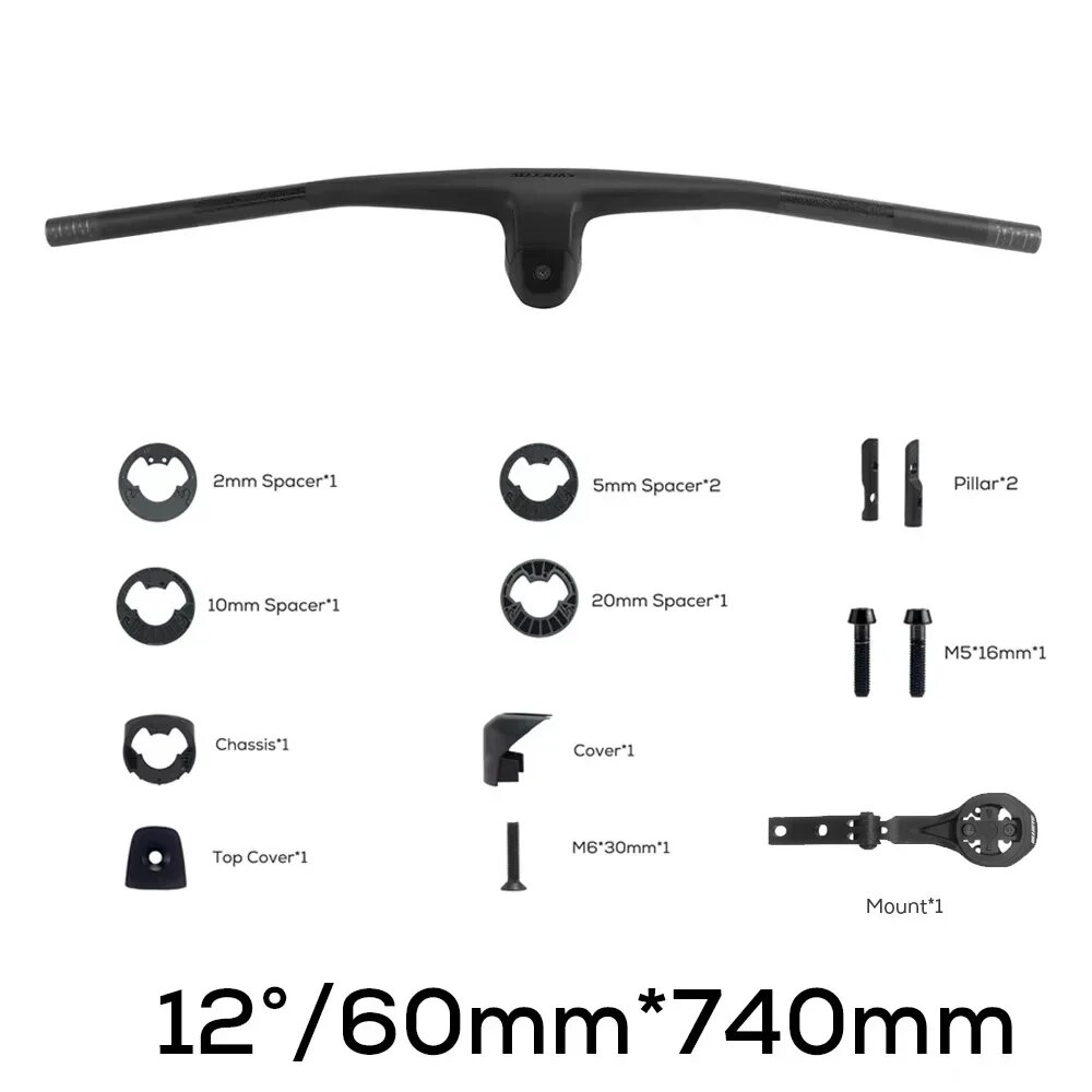 SYNCROS FRASER IC SL XC Руль MTB Углеродный 60mmx740mm -12degree