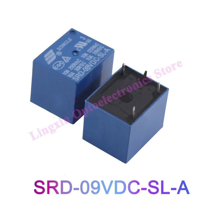 Реле мощности SRD 5в 12в 9в 18в 24в 48в 10А (5 шт.) SRD-09VDC-SL-A