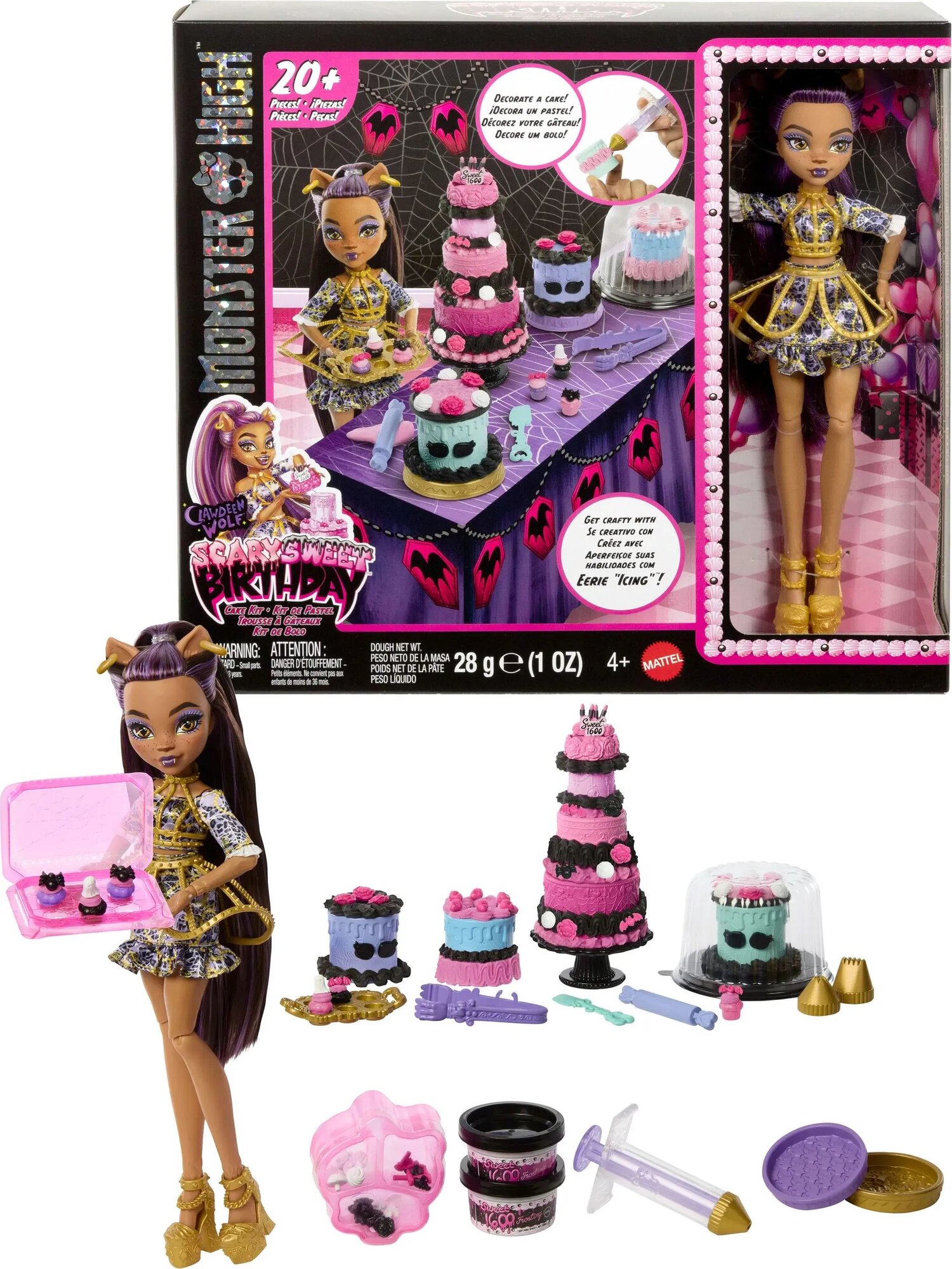 Кукла Mattel Monster High Scarfy Sweet Birthday Клодин Вульф JBG78