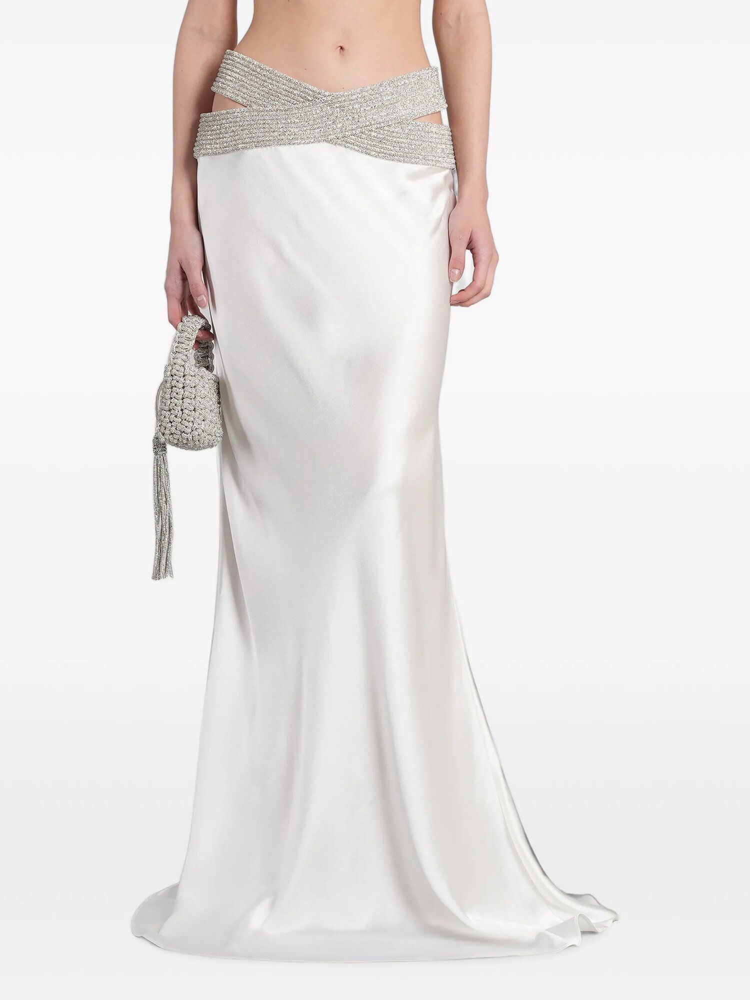 Юбка Nue Crystal-embellished cut-out skirt