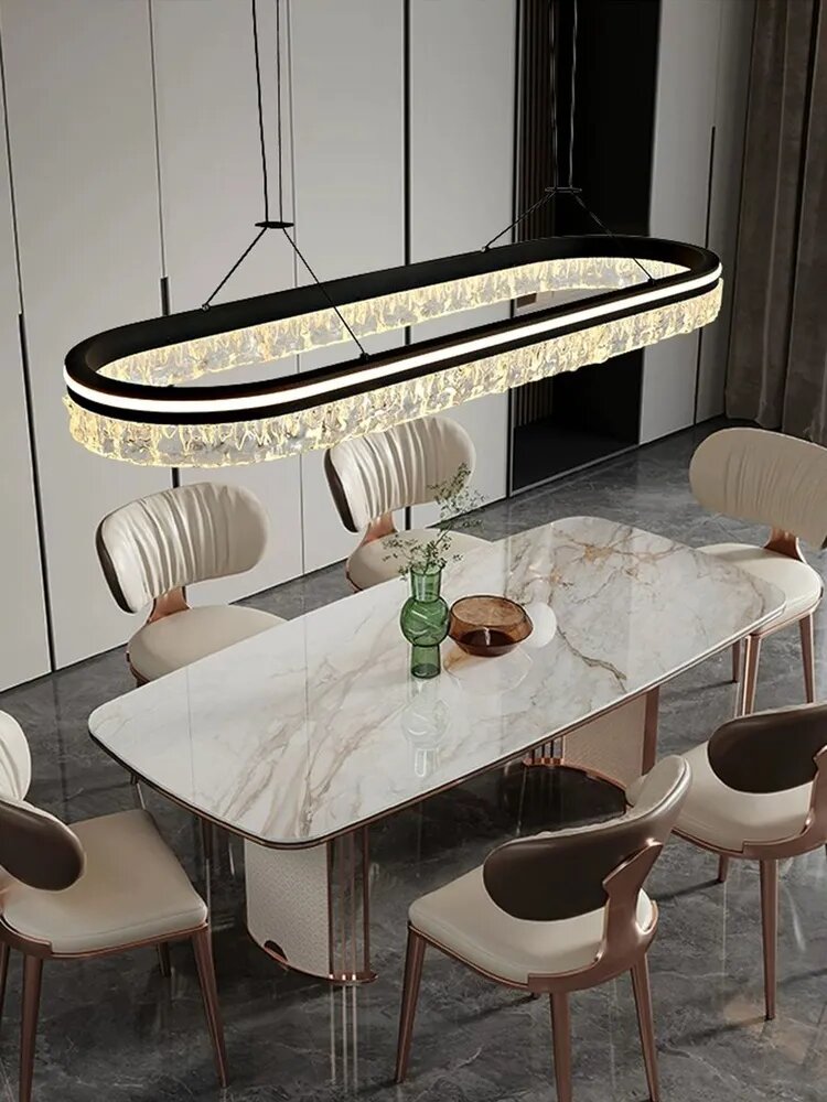 ERVILEN Люстра, LED, Черный матовый, Акрил/Алюминий, 70W, 8-15м², Пульт ДУ — фото 1