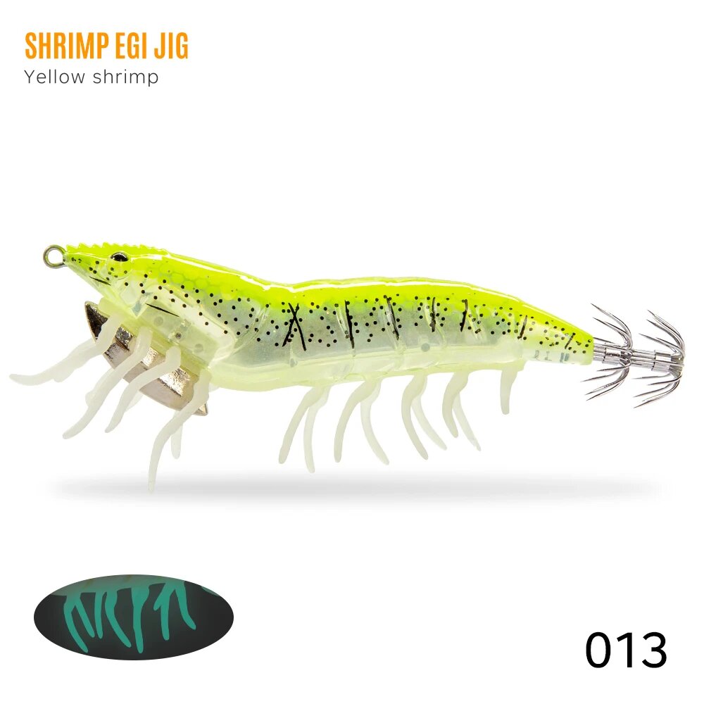Воблер Hunthouse 3D HYBRID Shrimp EGI 11см/20г для ловли кальмаров, осьминогов, каракатиц, жесткая приманка для рыбалки