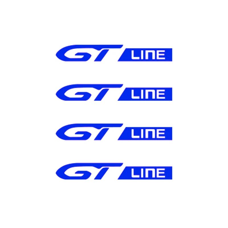 Наклейки на автомобильные диски для PEUGEOT GT 407, 408, 508, 2008, 3008, 4008, 4 шт. GT LINE-Blue