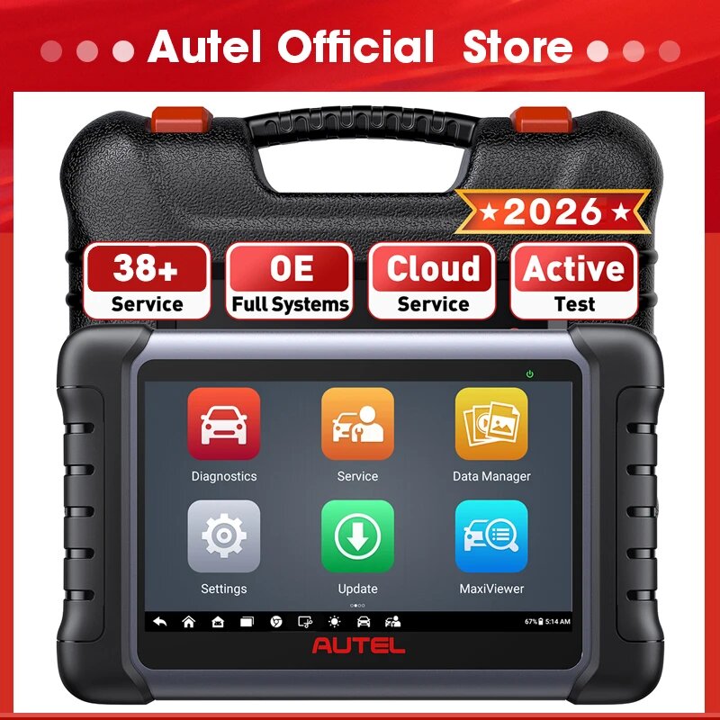 Диагностический сканер Autel MaxiCOM MK808S PRO для автомобилей, двунаправленный, для всех систем, OBD2, с поддержкой FCA