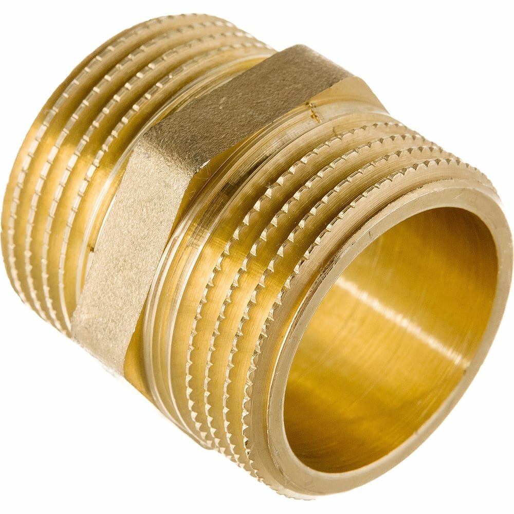 Ниппель прямой LD PRIDE DN25 (1") НР/НР латунь с биркой LD.65.511.25 — фото 1