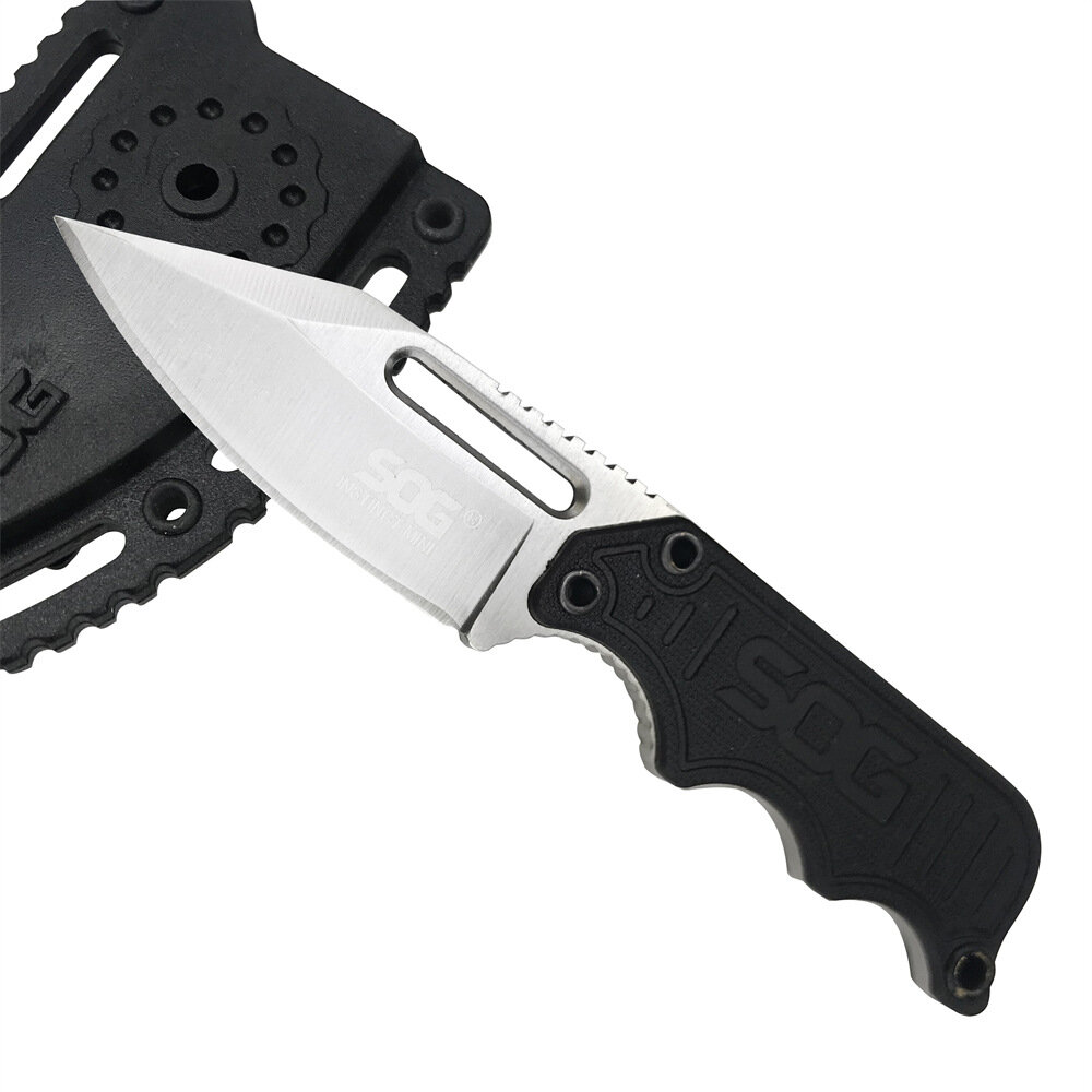 SOG Мини армейский прямой нож EDC, нож на цепочке, портативный инструмент для самообороны и кемпинга