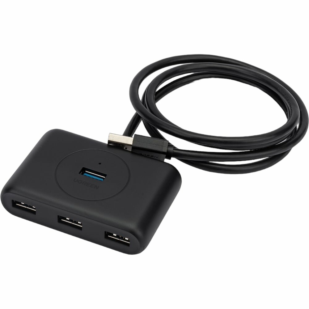 USB концентратор Ugreen хаб 4 х USB 3.0, 1 м, цвет черный 20291 — фото 1