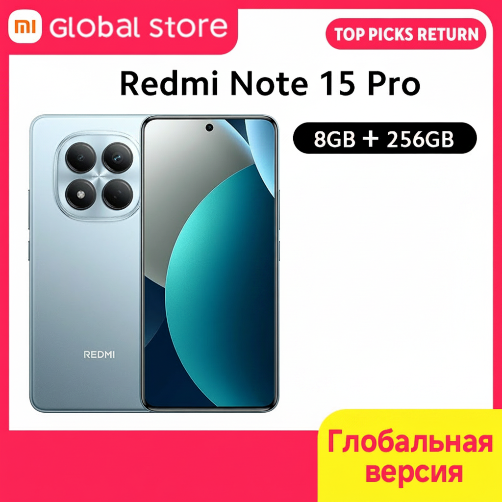 Смартфон Xiaomi Redmi Note 15 Pro 4G, 8/256ГБ, global