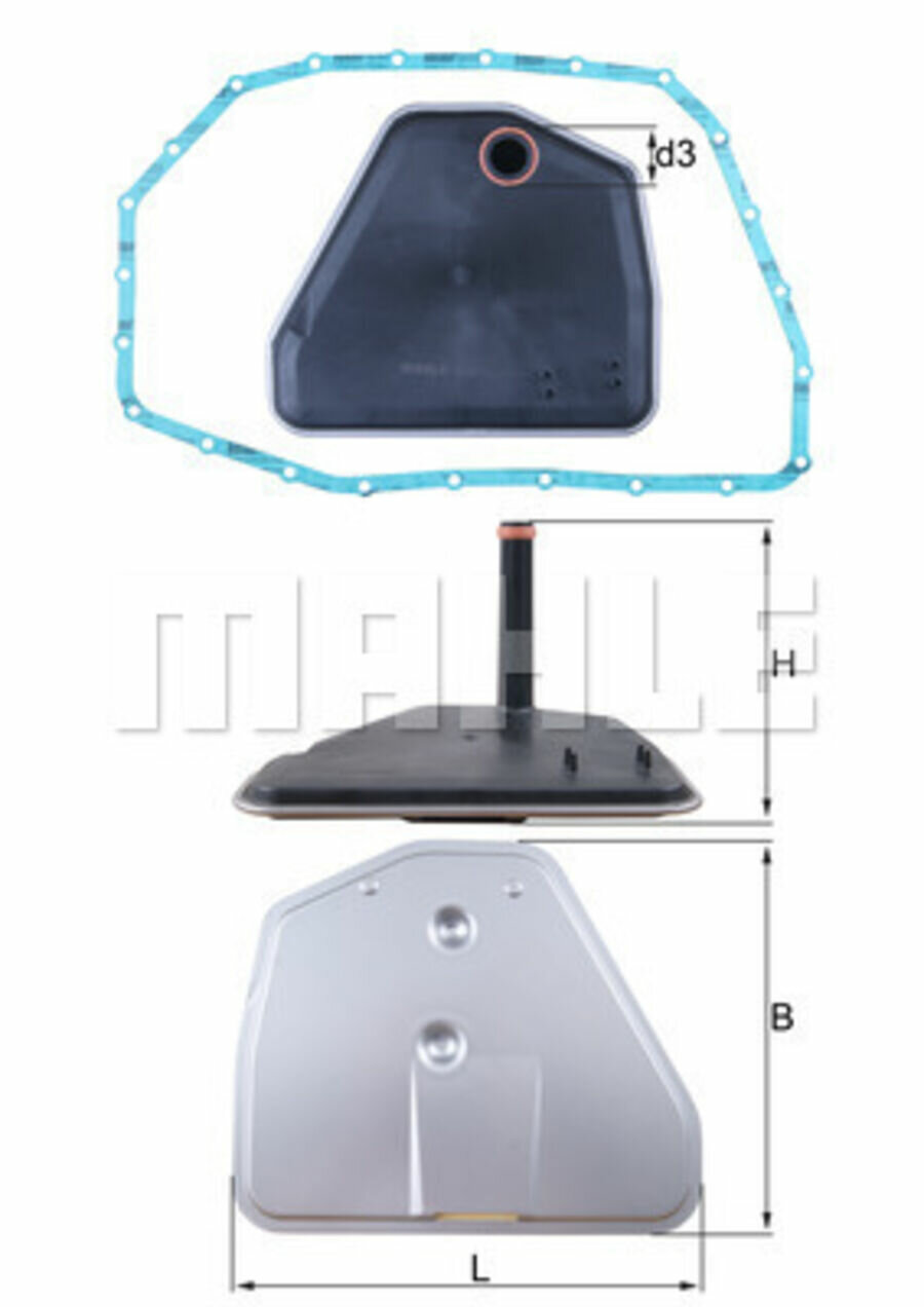 Фильтр Акпп Audi A4, A6, A8 02 > (MAHLE/KNECHT HX164D)