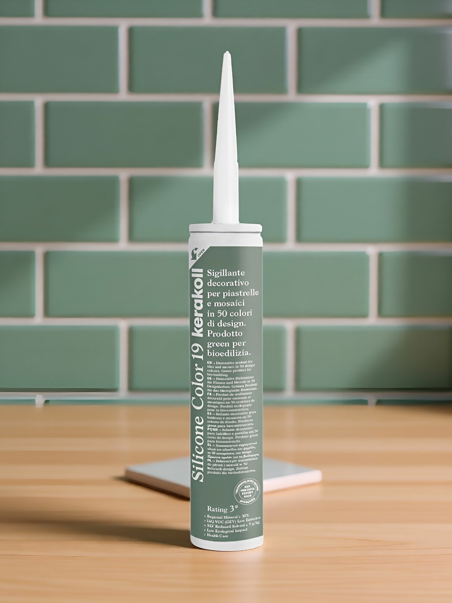 Декоративный клей-герметик Kerakoll Silicone Color №19 Зеленый 310 мл